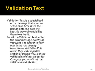 Lesson Six Entering And Editing Data In Tables | PPTX
