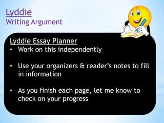 Lyddie:Lesson sixteen, Unit 1 | PPTX