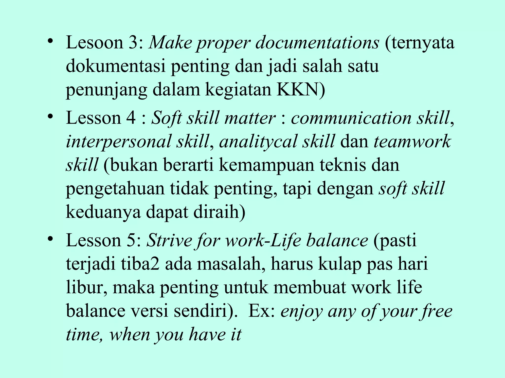 Lessonslearned | PPT