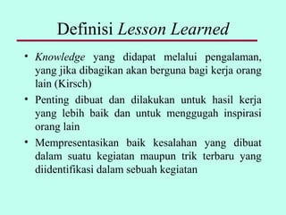 Lessonslearned | PPT
