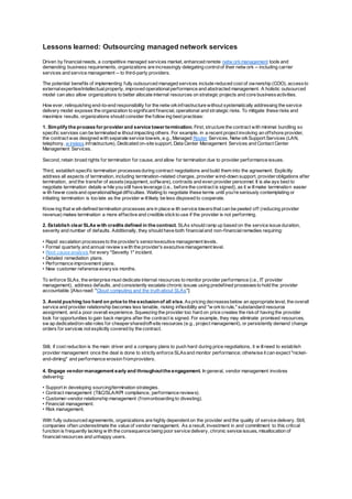 Lessons learned | DOCX | Business | Business and Finance