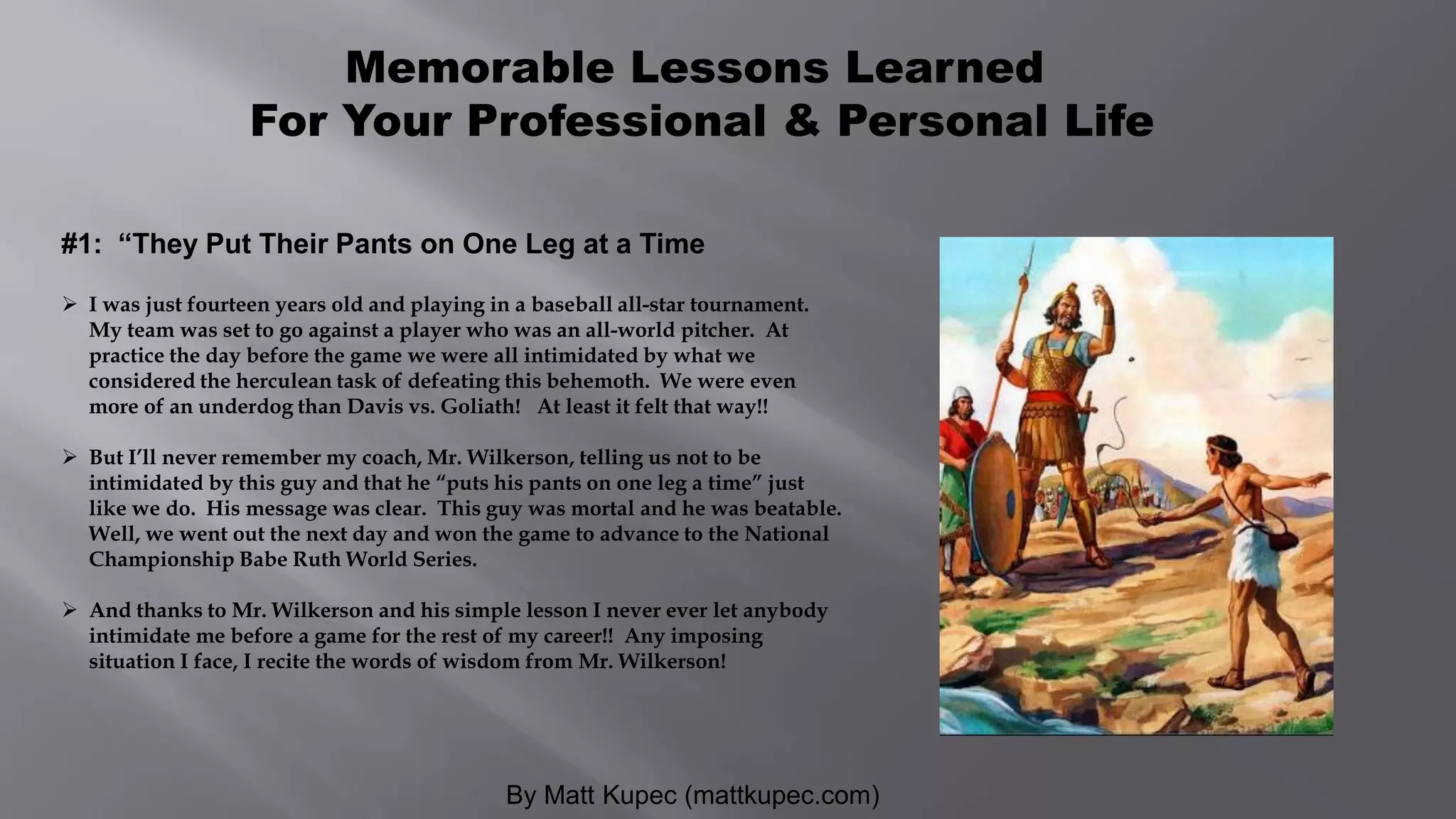 Memorable Lessons learned | PPT