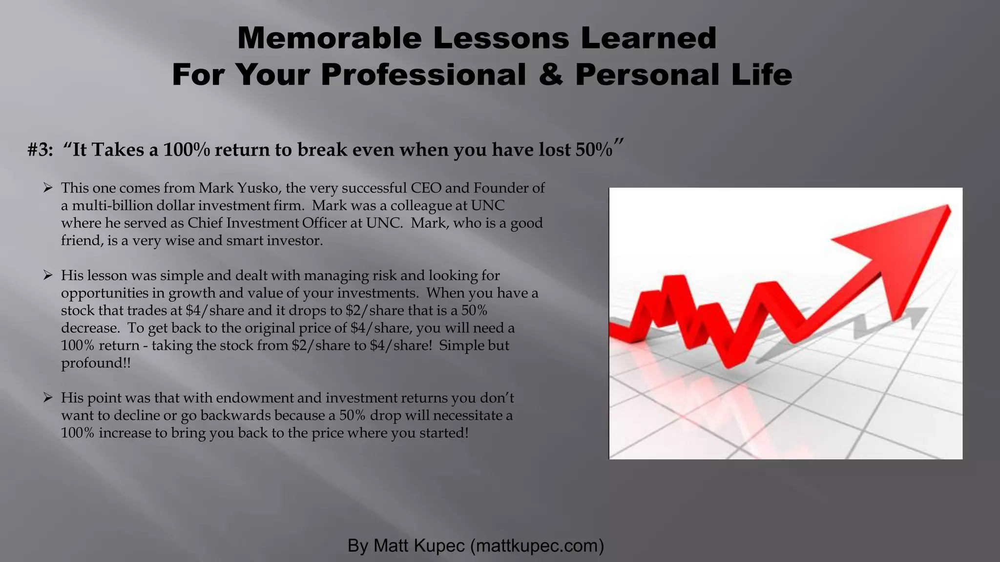 Memorable Lessons learned | PPT