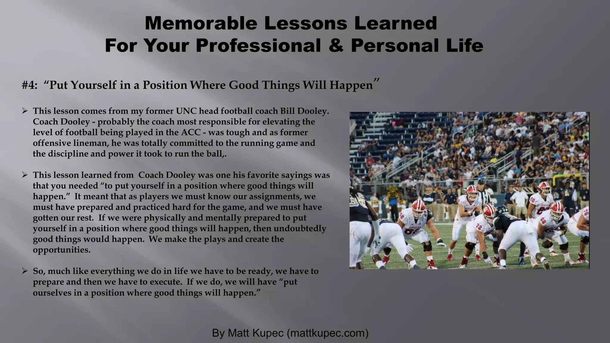 Memorable Lessons learned | PPT