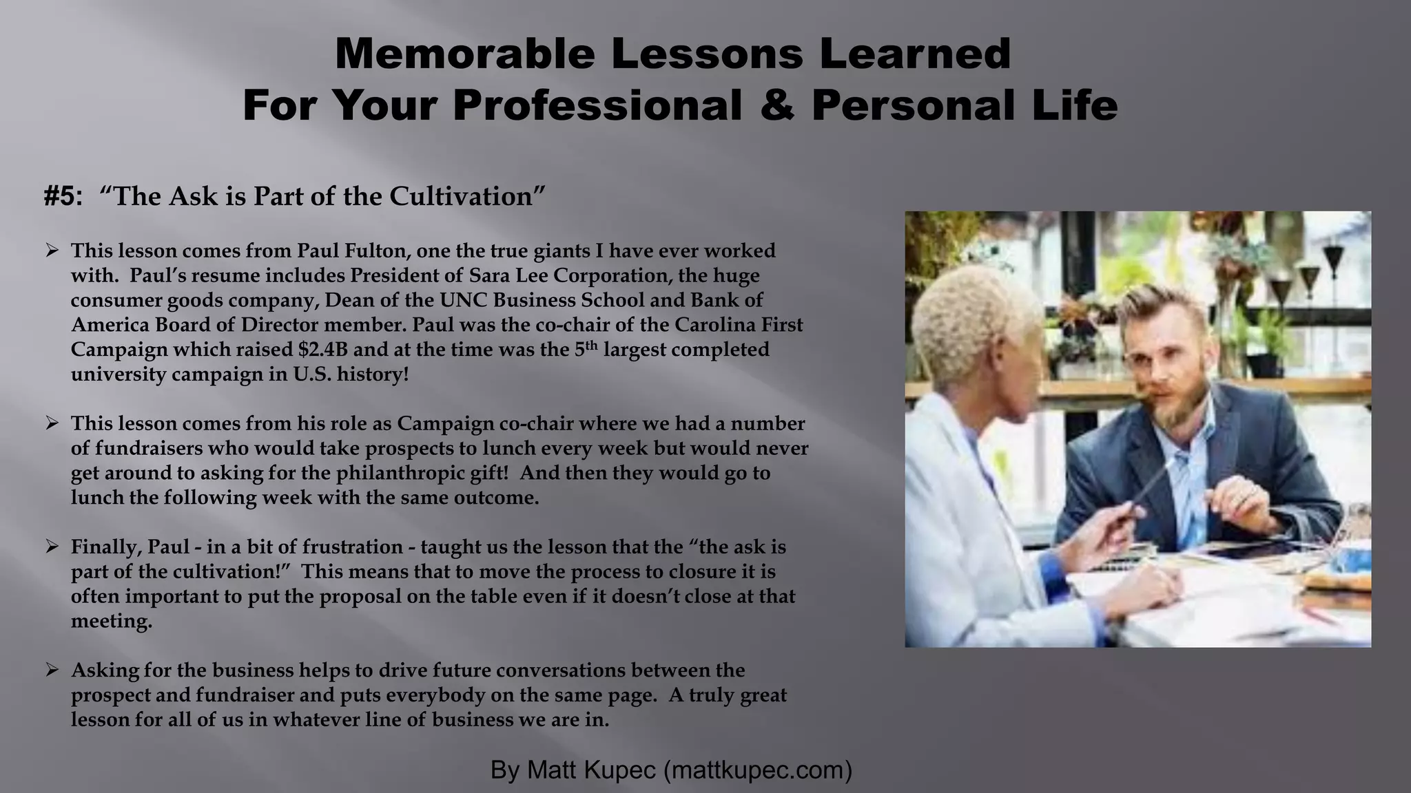 Memorable Lessons learned | PPT