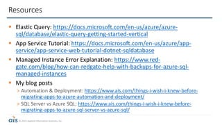 Lessons Learned Migrating Apps to Azure | PPT