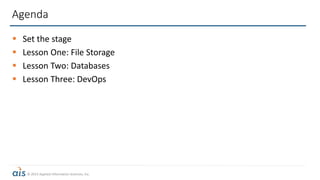 Lessons Learned Migrating Apps to Azure | PPT