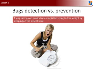 Lessons Learned in Software Quality 1 | PPTX