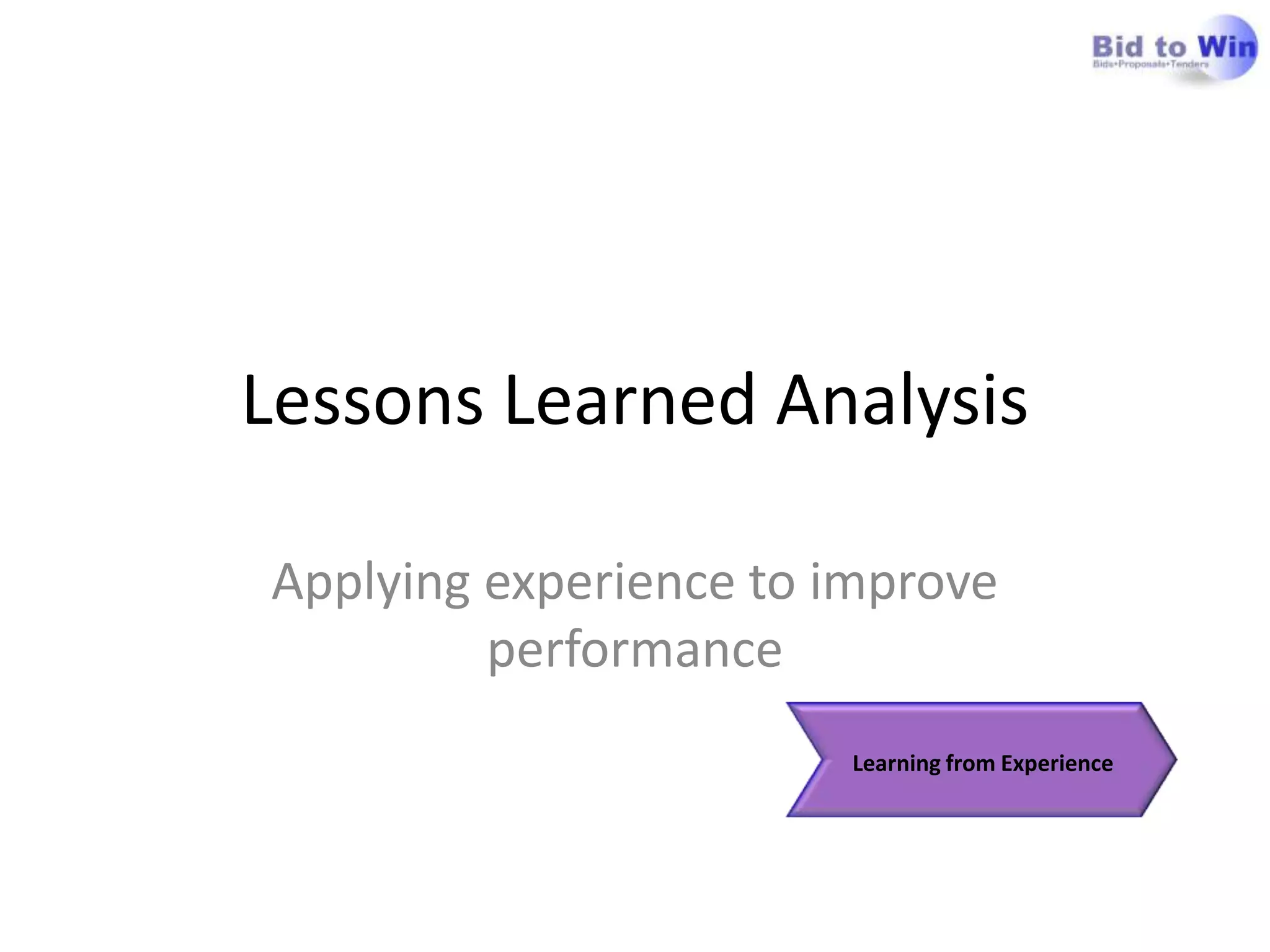 APMP Foundation: Learning from Experience | PPTX