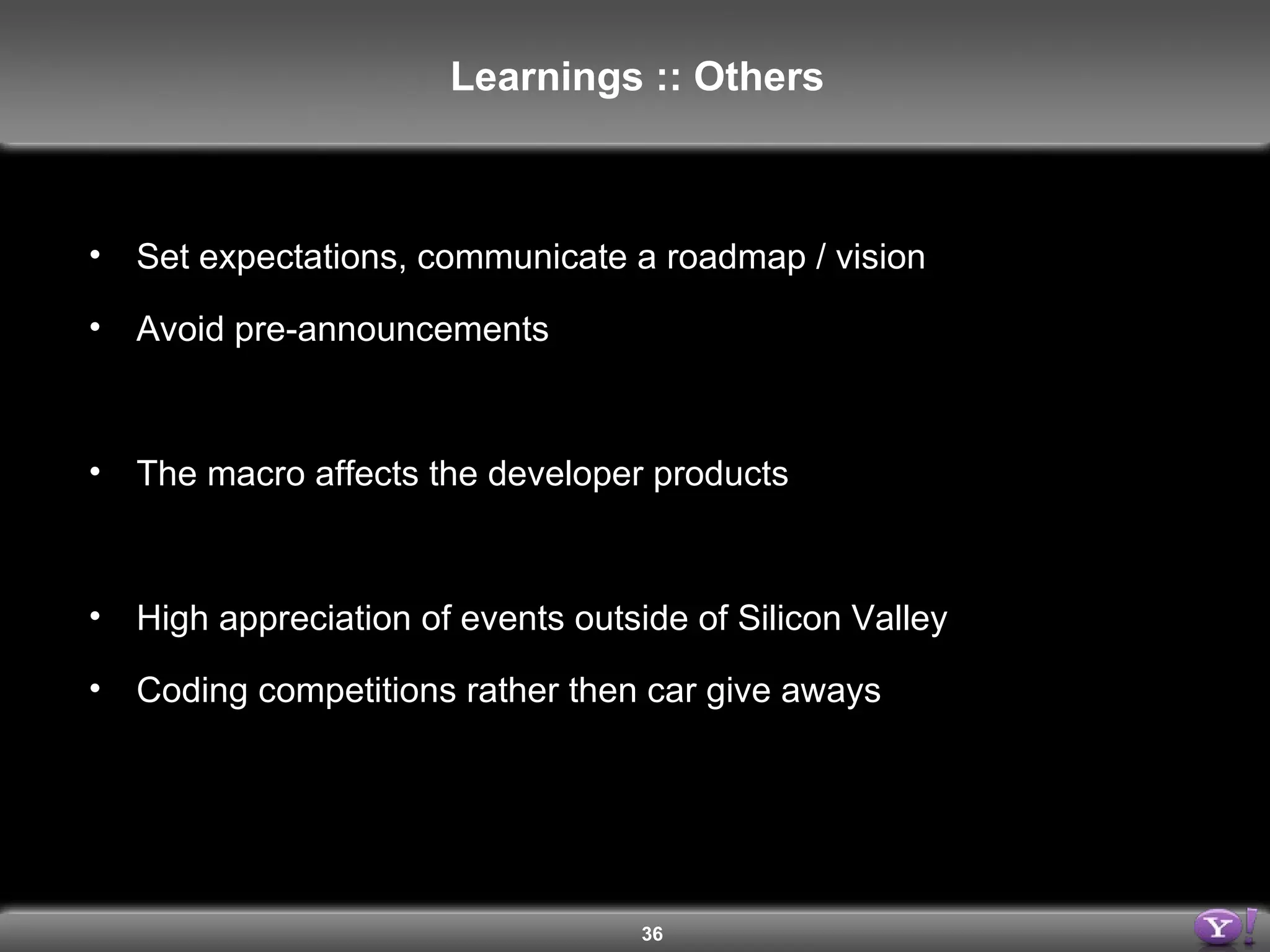 Lessons Learned - Building YDN | PPT Lessons Learned - Building YDN | PPT
