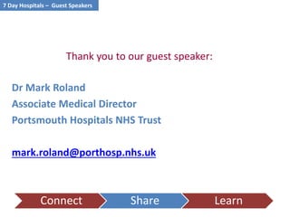 Lessons learned from changing the consultant workforce model in acute medicine. | PPT