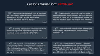 Lessons learned from DRCR protocols | PPTX