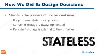 Lessons learned from running Spark on Docker | PPT