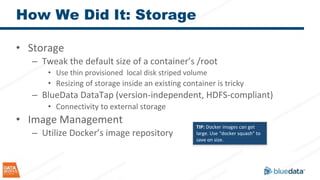 Lessons learned from running Spark on Docker | PPT