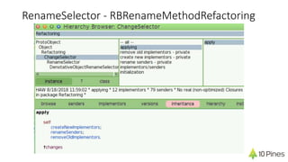 Lessons Learned Implementing Refactorings | PPTX