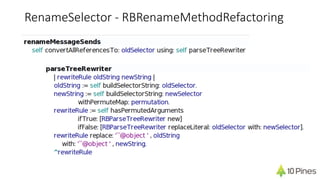 Lessons Learned Implementing Refactorings | PPTX