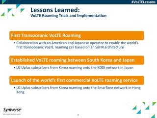 Lessons Learned: Implementing VoLTE Roaming | PPTX