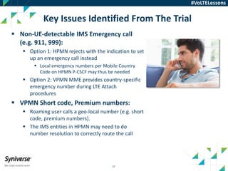 Lessons Learned: Implementing VoLTE Roaming APAC | PPTX