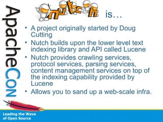 Lessons Learned in the Development of a Web-scale Search Engine: Nutch2 and beyond | PPT