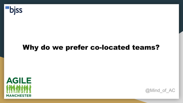 Lessons learned scrum mastering distributed teams - Agile Manchester 2019 | PPT