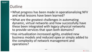 Lessons learned so far in operationalizing NFV | PPT