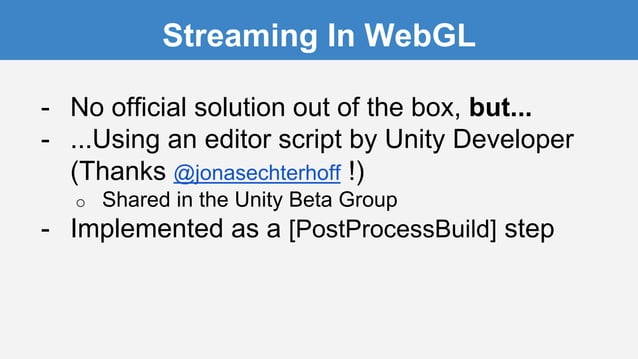 Lessons Learned with Unity and WebGL