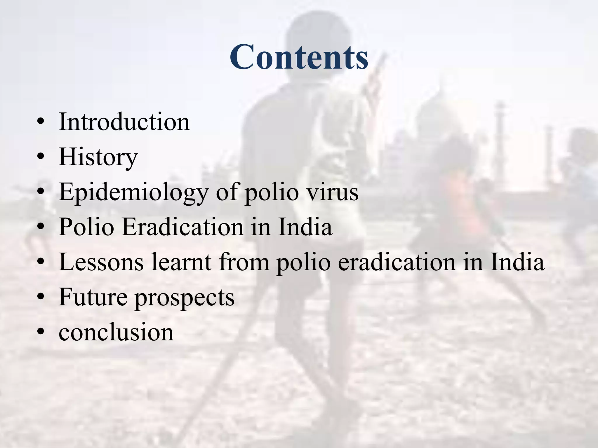 Lessons learnt from polio eradication in India | PPTX
