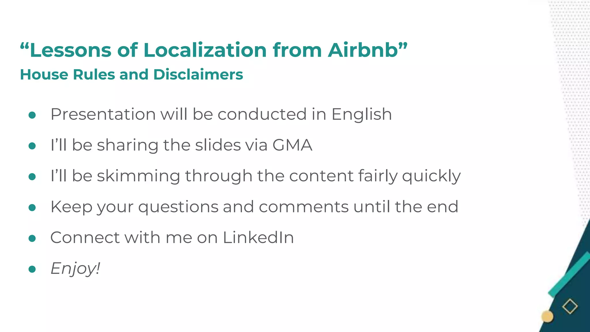 Lessons of Localization from Airbnb | GMA Webinars | PPTX