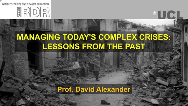 Managing Today's Complex Crises: Lessons From the Past | PPT
