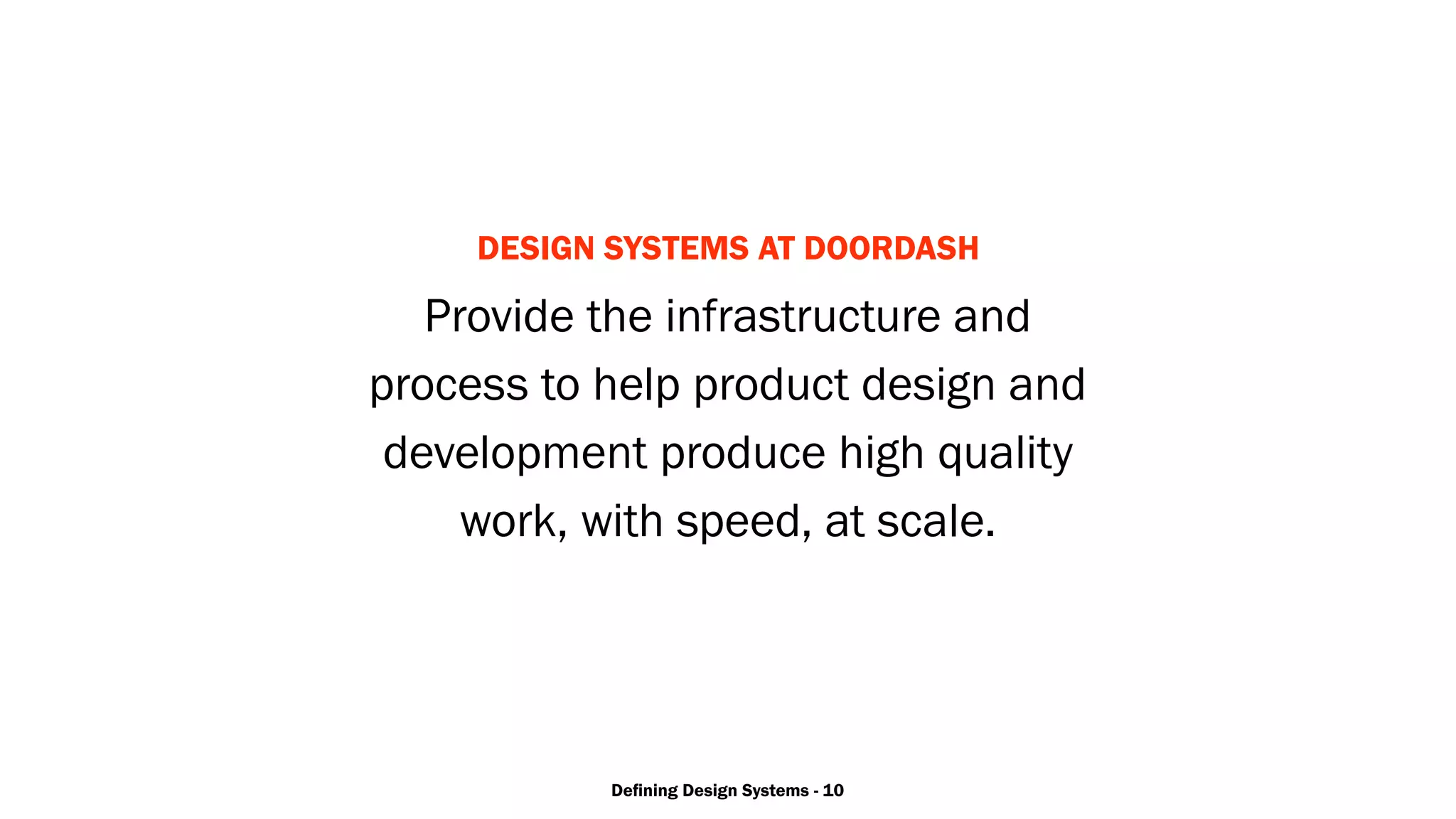 Lessons on Building Design Systems at DoorDash | PDF