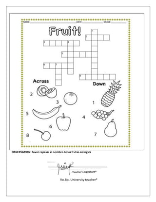 Lessons plans fourth grade | DOCX