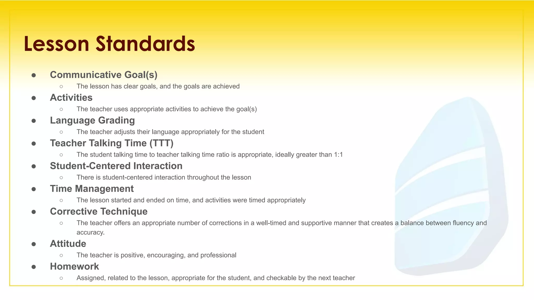 Lesson standards module | PPT