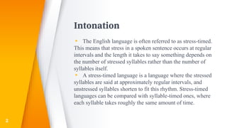 Stress and Intonation | PPTX