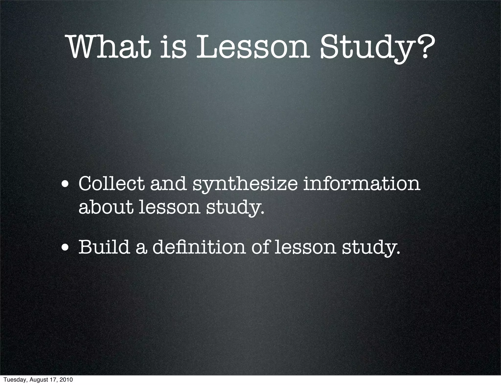 What is Lesson Study? | PDF