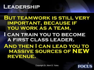 Lesson Teamwork & Leadership | PPT