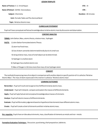 Lesson template | PDF