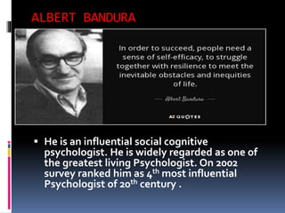 SOCIAL LEARNING THEORY | PPTX