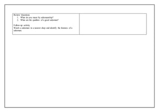 ICT ENABLED LESSON PLAN - Salesmanship | PPT