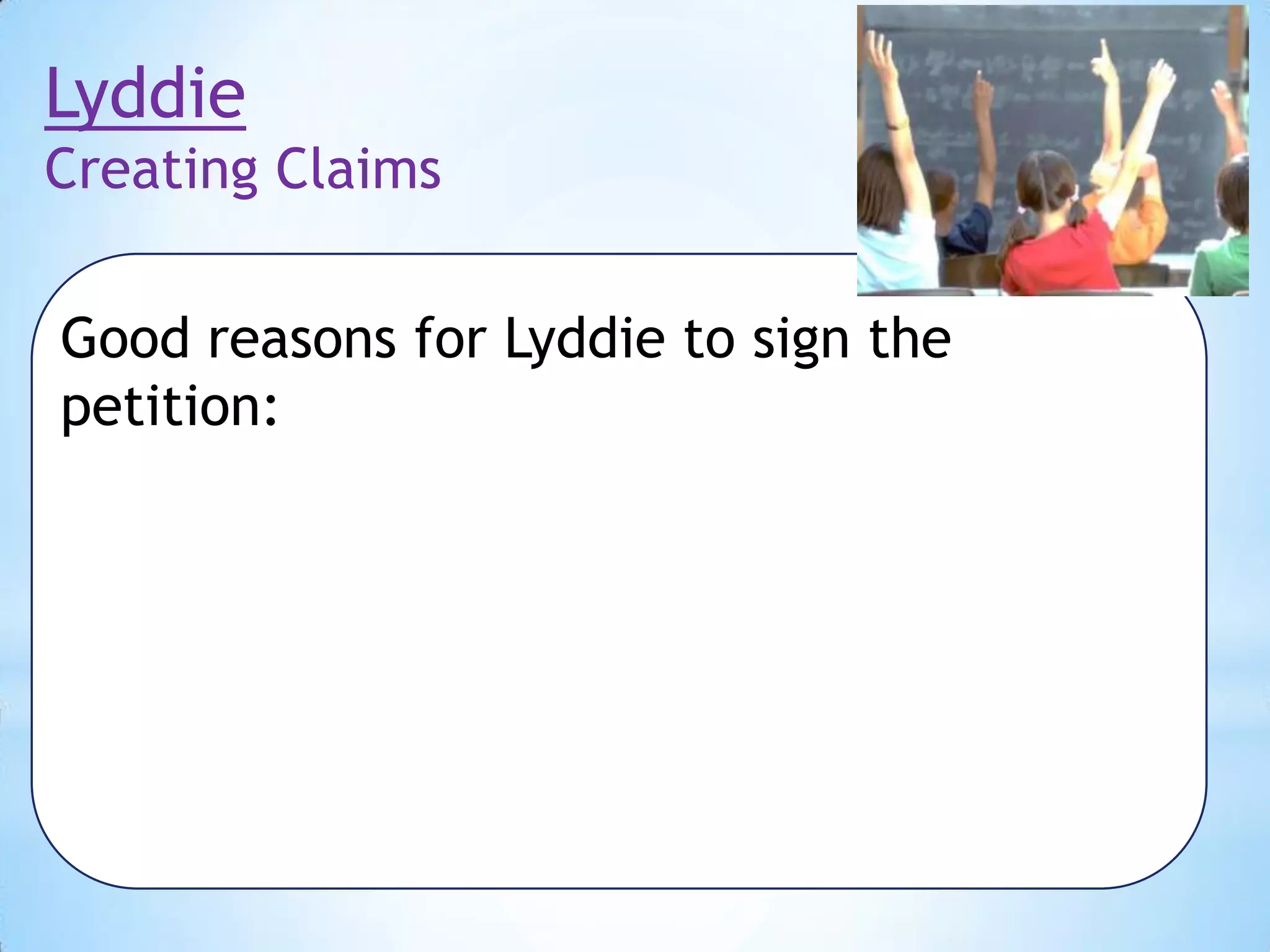 Lyddie: Lesson ten, Unit 1 | PPTX