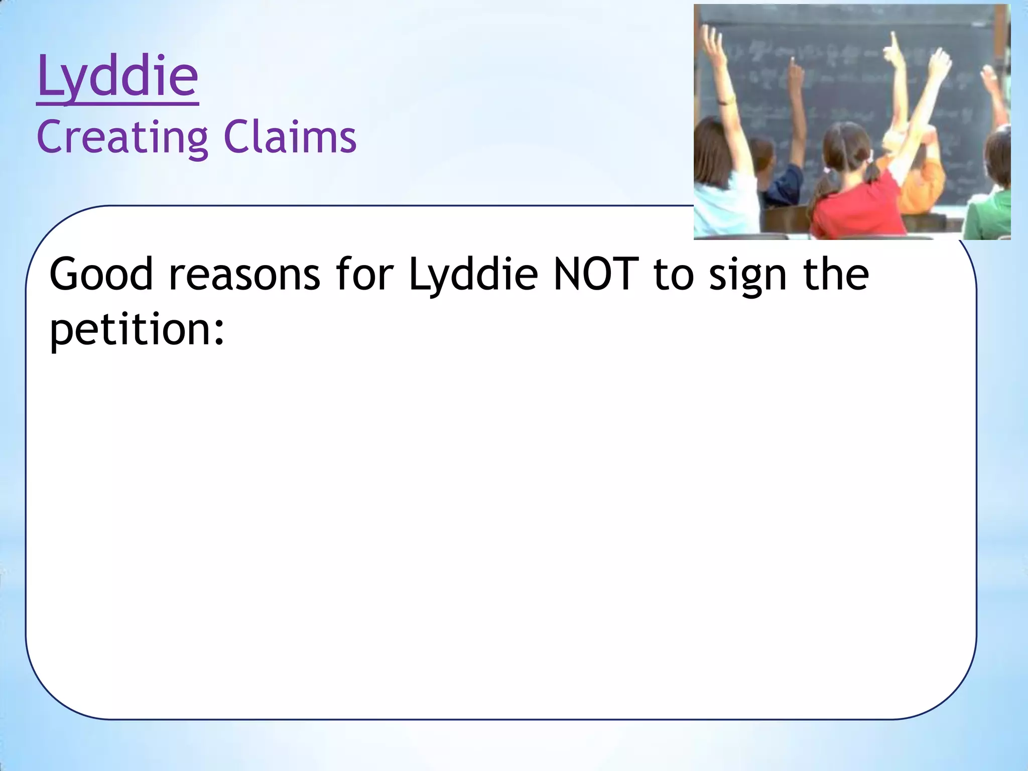 Lyddie: Lesson ten, Unit 1 | PPTX