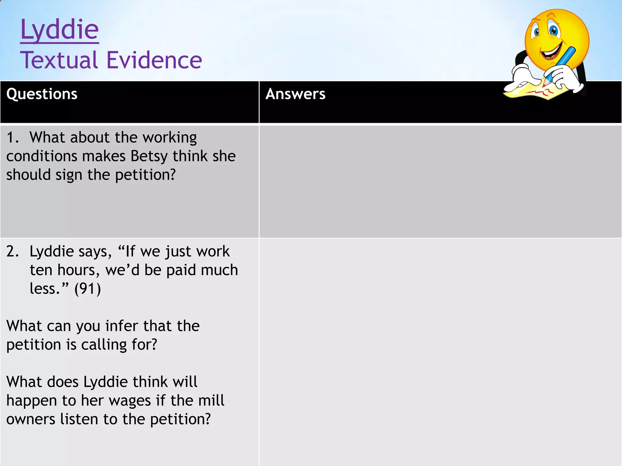 Lyddie: Lesson ten, Unit 1 | PPTX