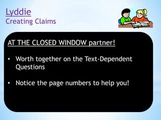 Lyddie: Lesson ten, Unit 1 | PPTX