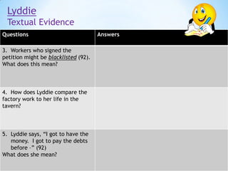 Lyddie: Lesson ten, Unit 1 | PPTX