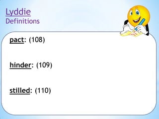 Lyddie: Lesson ten, Unit 1 | PPTX