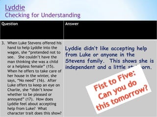 Lyddie: Lesson three, Unit 1 | PPTX