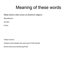 Lesson three hunafa period | PPT