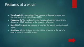 Describe qualitatively, using the wave model, the features of waves ...