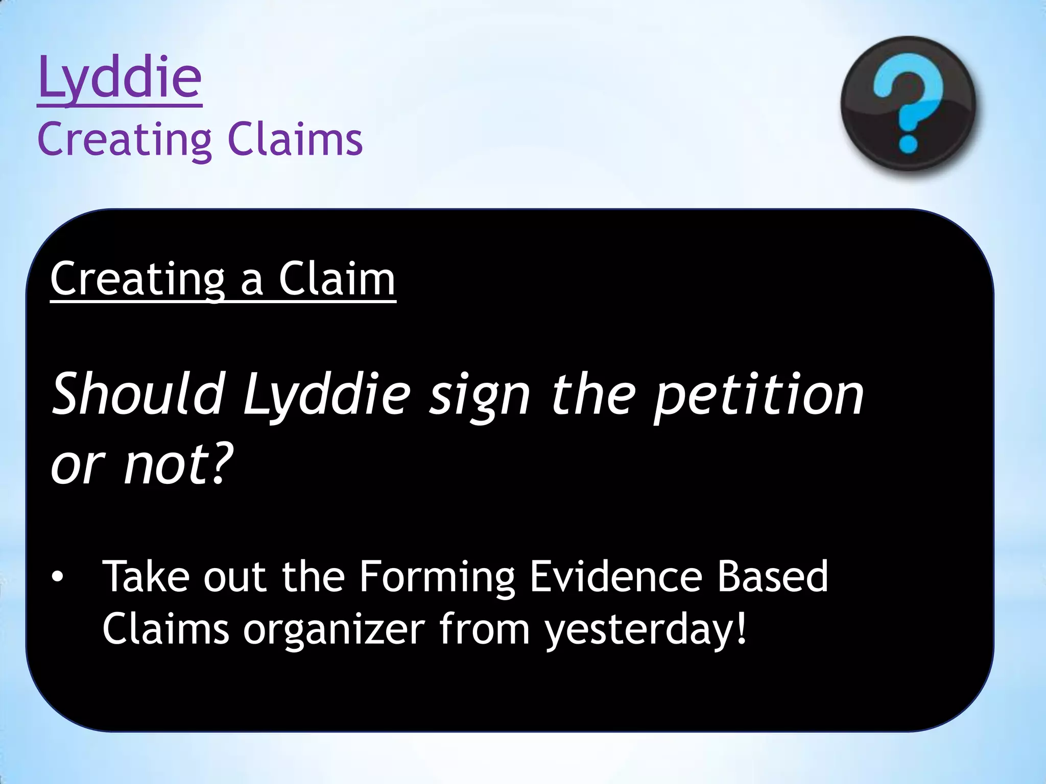 Lyddie: Lesson twelve, Unit 1 | PPT