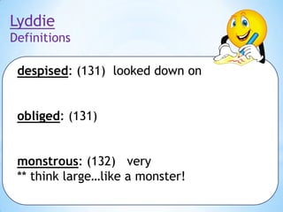 Lyddie: Lesson twelve, Unit 1 | PPT