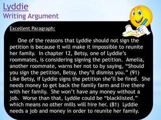 Lyddie: Lesson twenty, Unit 1 | PPTX